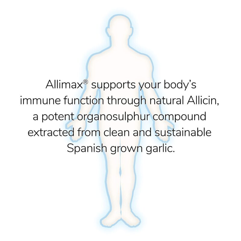 Allimax Pro 450mg 100 Vegicaps. Allicin Garlic Supplement To Support ...