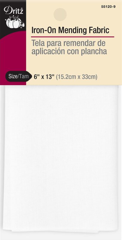 Dritz Iron, 6 X 13-Inch, 1 Count, White Mending Tape Mending Fabric ...