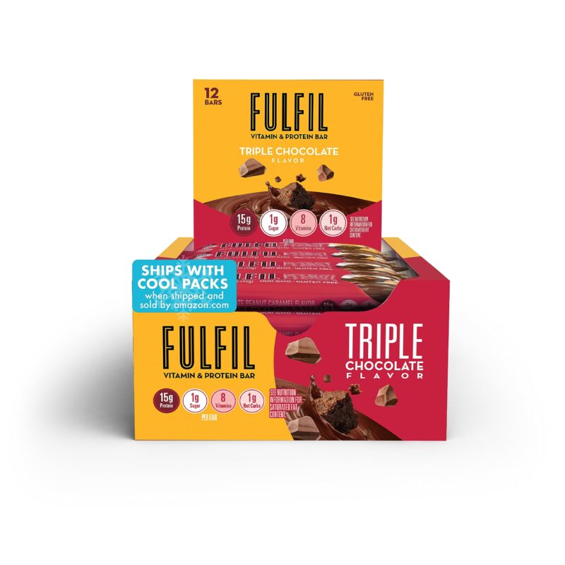 FULFIL Vitamin & Protein Bars, NEW! Triple Chocolate, Snack Sized Bar ...