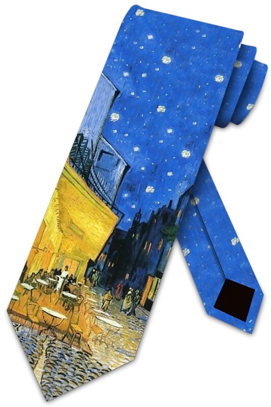 Three Rooker Art Ties Mens Van Gogh Cafe Painting Necktie - Swiftsly