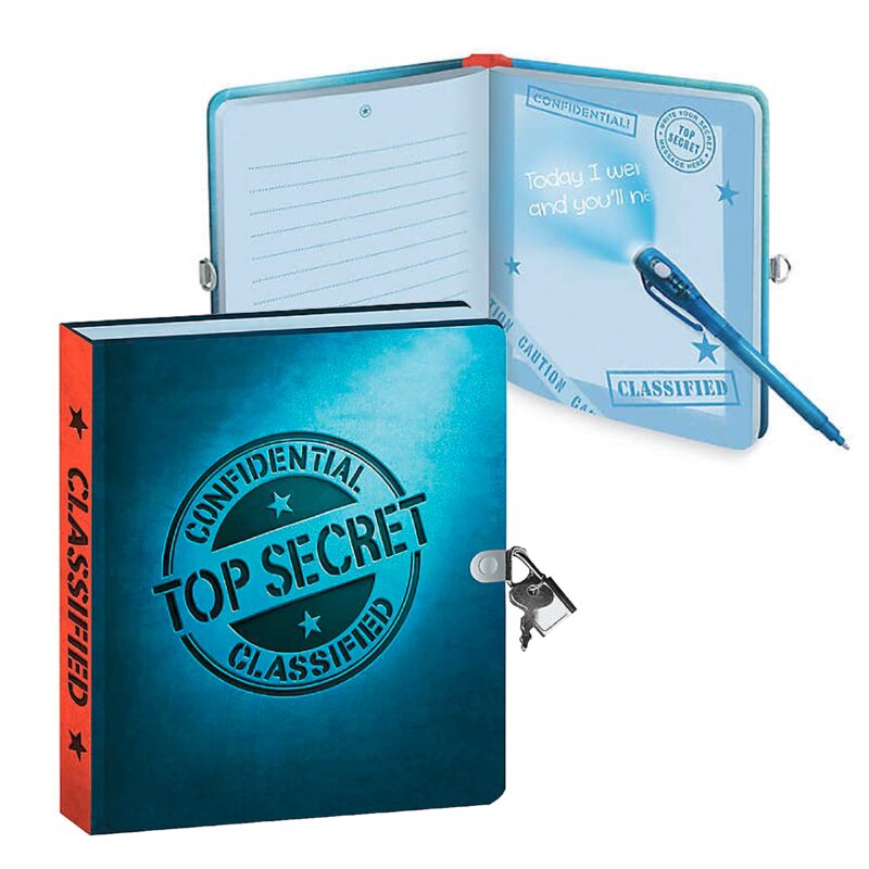 Peaceable Kingdom Top Secret Diary With Invisible Ink Pen - Swiftsly