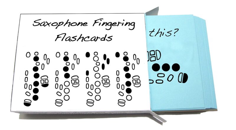 Saxophone Fingering Flashcard Set - Swiftsly