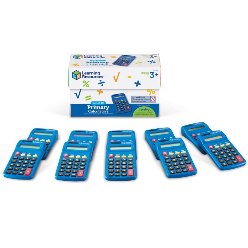 Learning Resources Primary Calculator - 10 Pieces, Ages 3+, Basic Solar ...