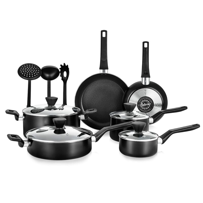 NutriChefKitchen 13-Piece Nonstick Kitchen Cookware Set -PTFE/PFOA/PFOS ...