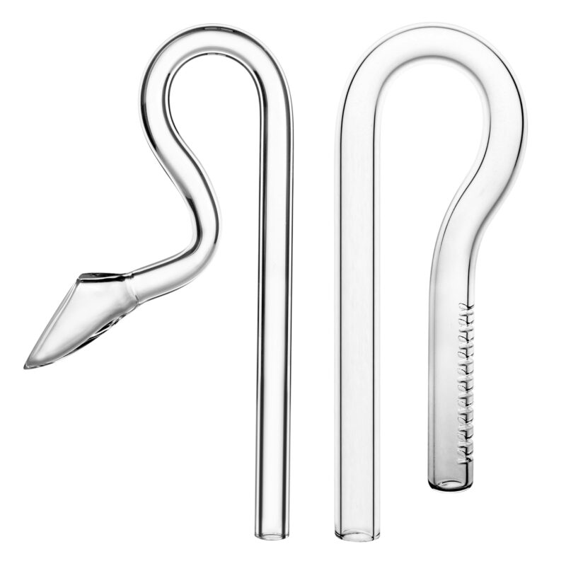 Glass Lily Pipe Mini Inflow & Violet Outflow - Aquarium Nano Planted ...