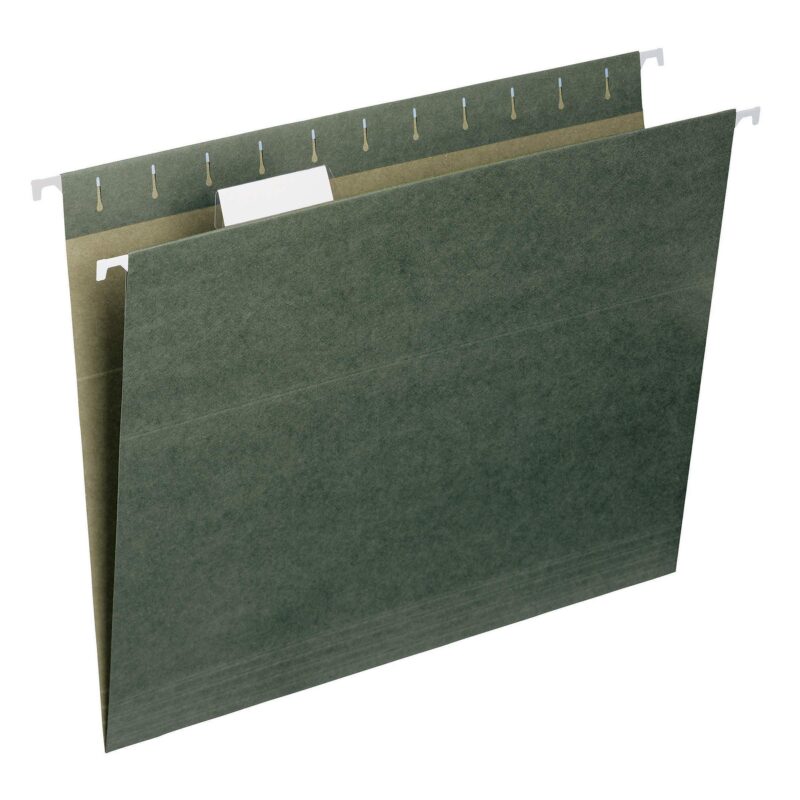 Smead Standard Hanging File Folders, 50 Count, Standard Green, 1/5-Cut ...