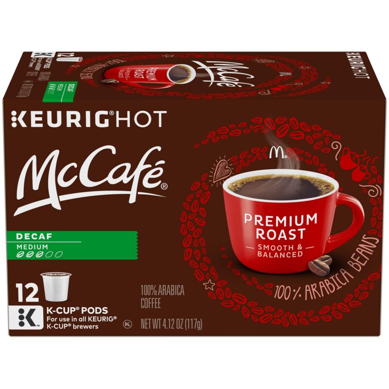 McCafé Decaf Premium Medium Roast K-Cup Coffee Pods (12 Pods) - Swiftsly
