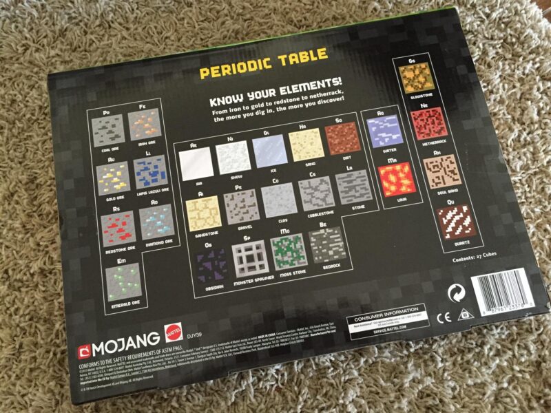 Mattel Minecraft Periodic Table Of Elements - Swiftsly