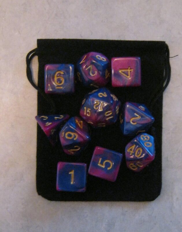 Cosmic (Purple / Blue) RPG D&D Dice Set: 7 + 3d6 = 10 Polyhedral Die ...