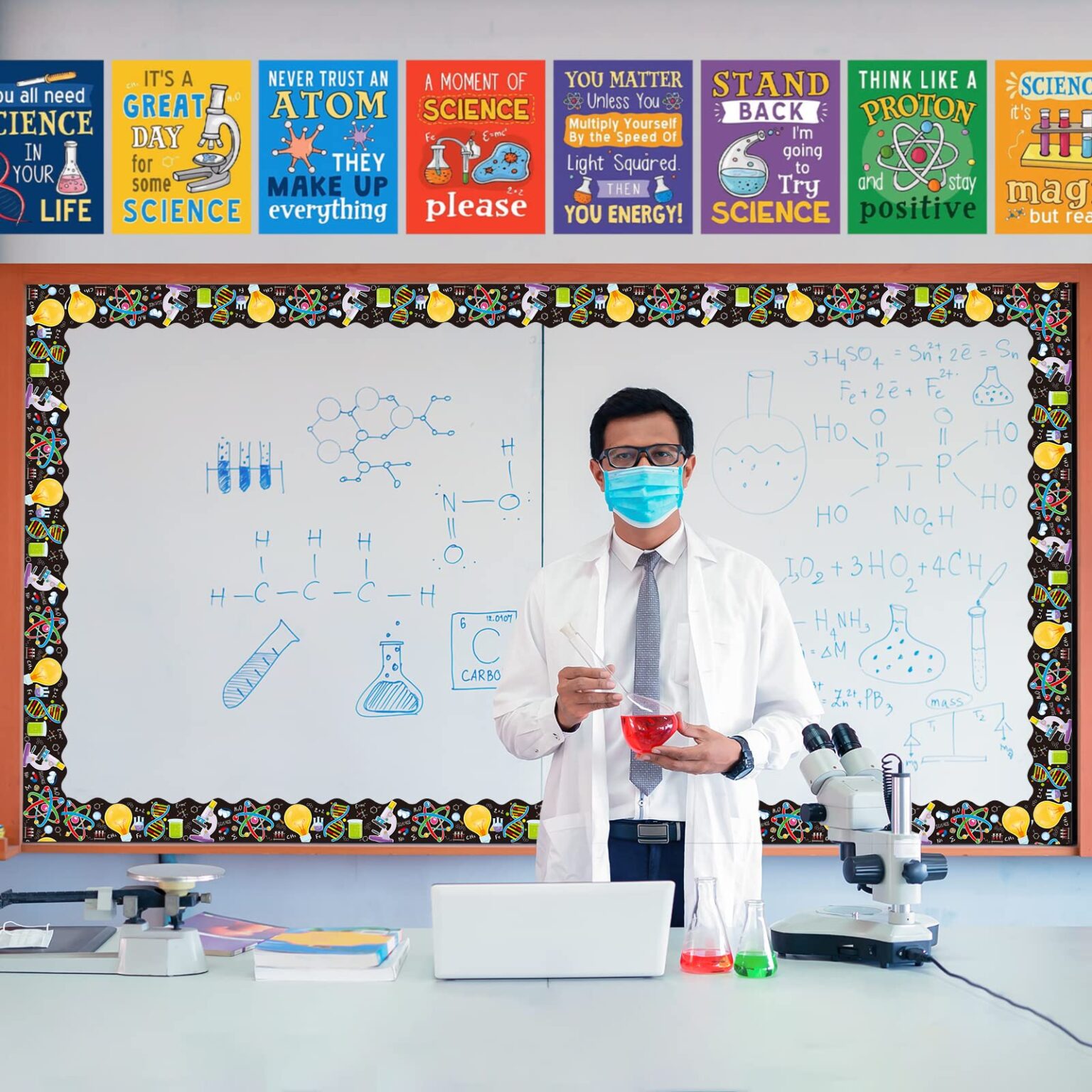 72 Feet Science Bulletin Board Borders Science Lab Border For Classroom ...