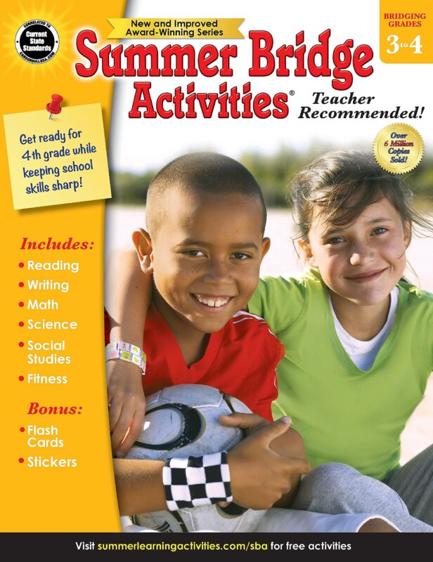 Summer Bridge Activities 3rd To 4th Grade Workbook, Math, Reading ...