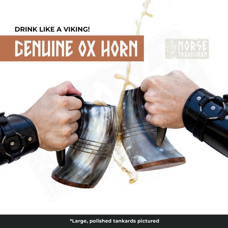 Norse Tradesman LG Viking Drinking Horn Mug - 100% Authentic Beer Horn ...