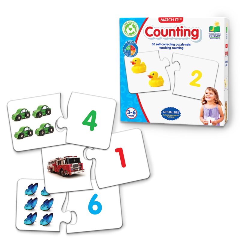 The Learning Journey: Match It! - Counting - 30 Piece Self-Correcting ...