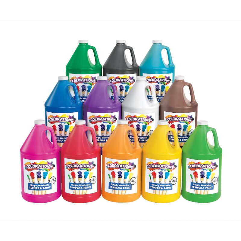 Colorations Washable Tempera Paint, Classroom Art Supplies, School ...