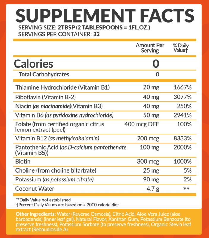 Bio Naturals Vitamin B Complex Liquid Supplement - 100% Natural Energy ...