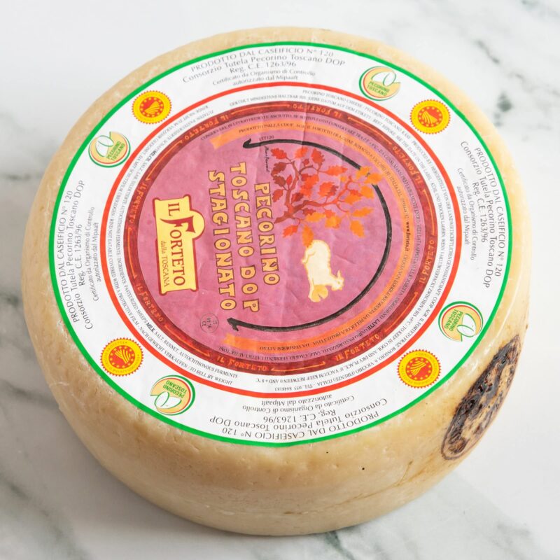 Italian Pecorino Toscano Stagionato DOP - Whole Cheese Wheel (4 Pound ...