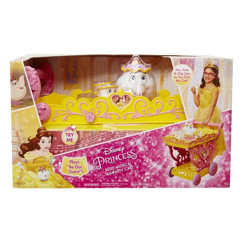 Disney Princess Belle Musical Tea Party Cart Cart Accessory - Swiftsly