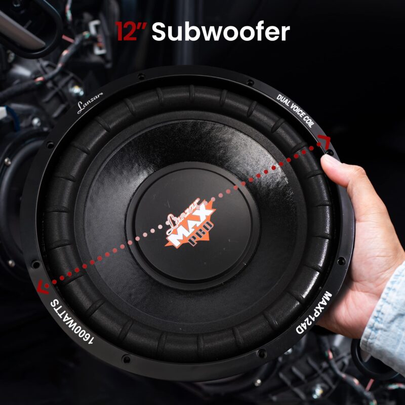 Lanzar 12in Car Subwoofer Speaker - Black Non-Pressed Paper Cone ...