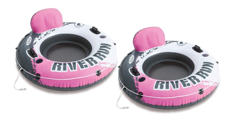 Intex River Run I Inflatable Water Lounge Tube 1-Person, Pink 58828EP ...