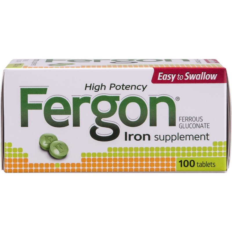 Fergon High Potency Iron Highly Soluble & Easily Digested, 27 Mg Iron ...