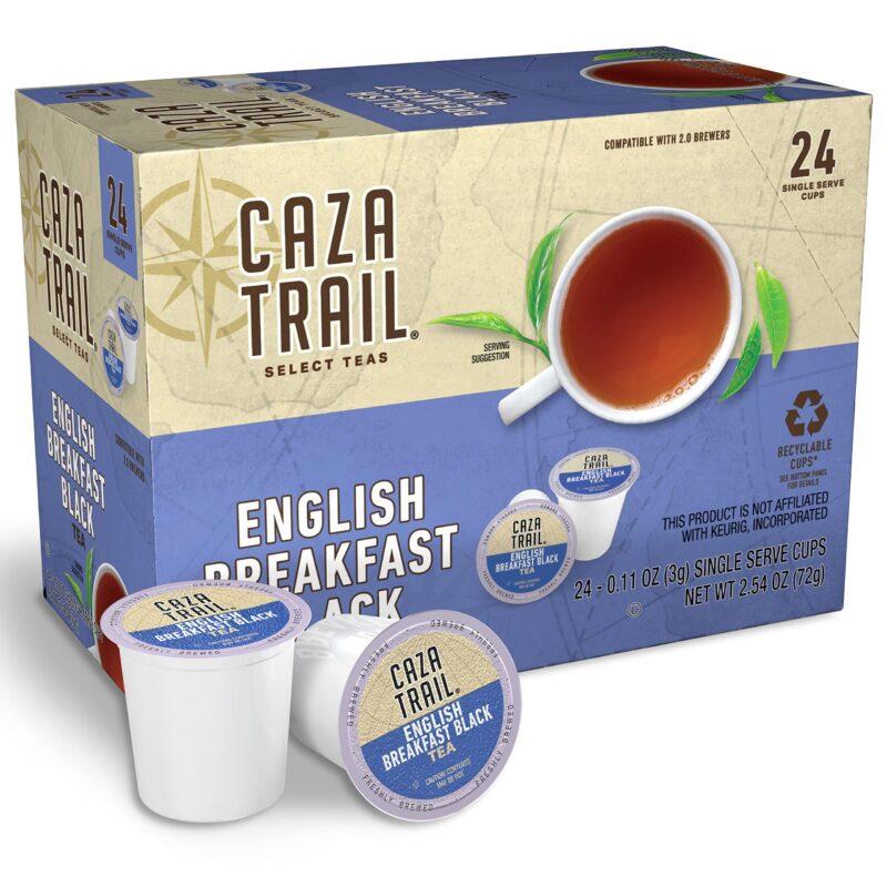 Caza Trail Black Tea Pods, English Breakfast, Single Serve (Pack Of 24 ...