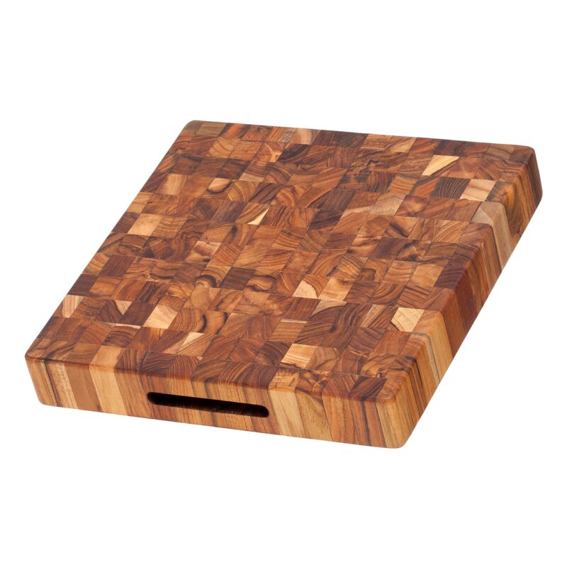 Cutting Board - Square Butcher Block With Hand Grips (12 X 12 X 2 In ...