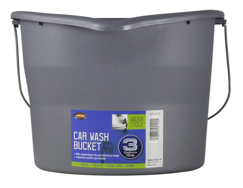 Carrand 94102 Car Wash Bucket (3 Gallon Capacity) , Gray - Swiftsly