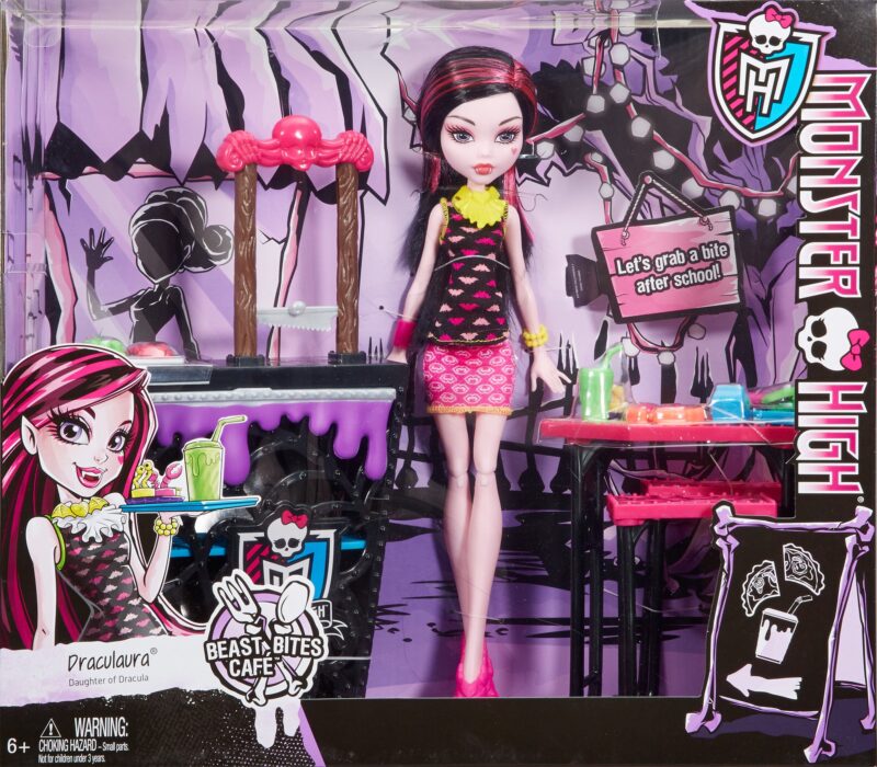 Mattel Monster High Beast Bites Cafe Draculaura Doll & Playset - Swiftsly
