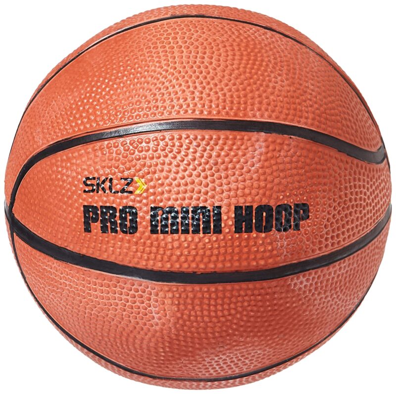 SKLZ Pro Mini Hoop 5-Inch Rubber Basketball, Orange - Swiftsly