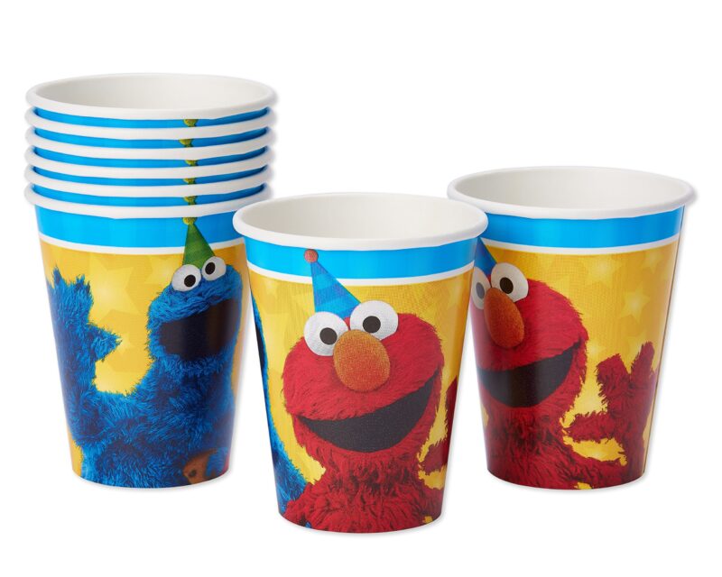 Sesame Street Paper Cups - 9 Oz. - Multicolor - Pack Of 8 - Swiftsly