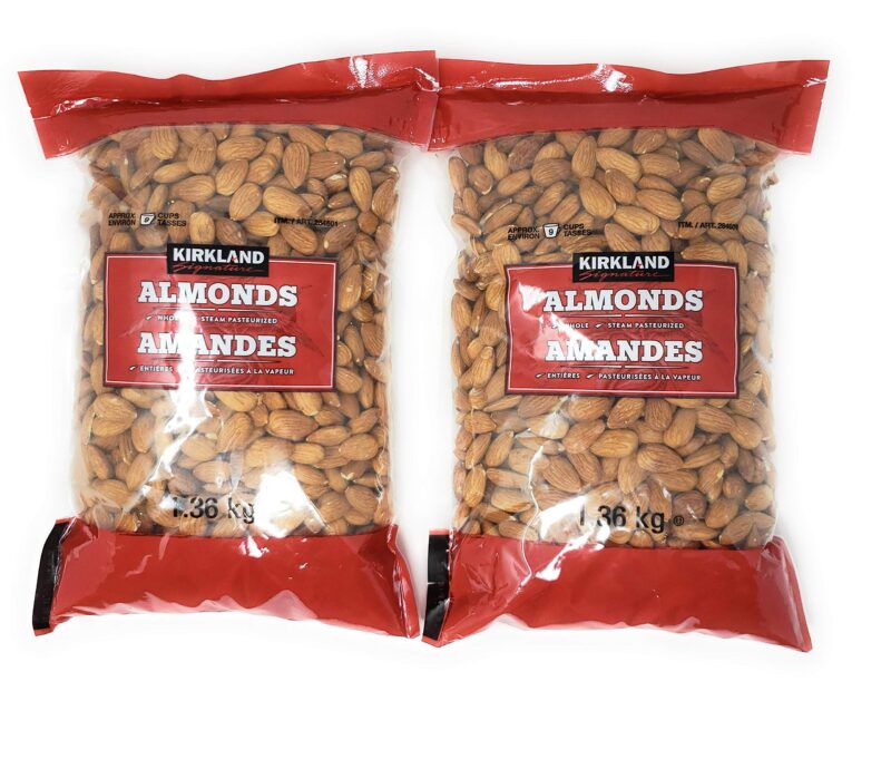 Kirkland Signature Supreme Whole Almonds, 2 Pack (3 Pounds) 2 Packages ...