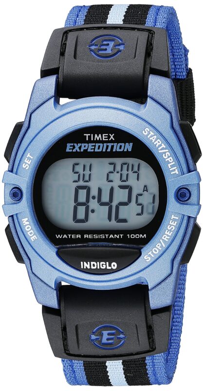 Timex Expedition Digital Chrono Alarm Timer 33mm Watch Blue/Black ...