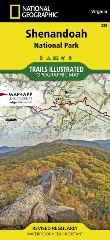 Shenandoah National Park Map (National Geographic Trails Illustrated ...
