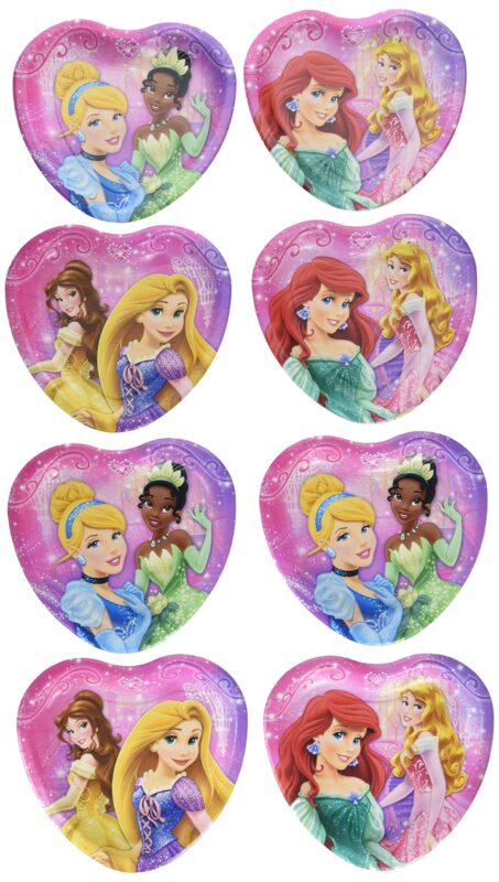Disney Princess Heart 7" Plates - Swiftsly