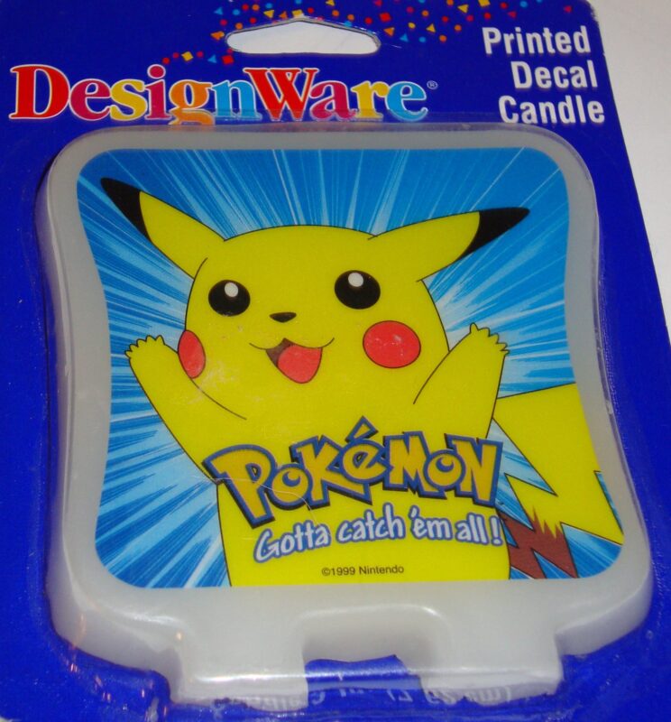 Designware Pokemon Pikachu Printed Decal Candle Cake Topper - Swiftsly
