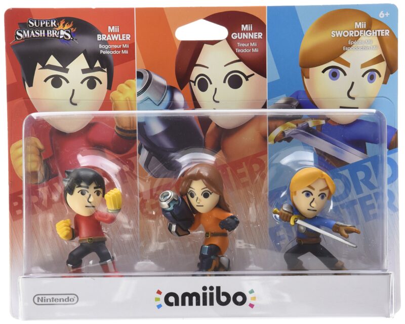 Mii 3-pack - Brawler, Gunner, Swordfighter Amiibo (Super Smash Bros ...