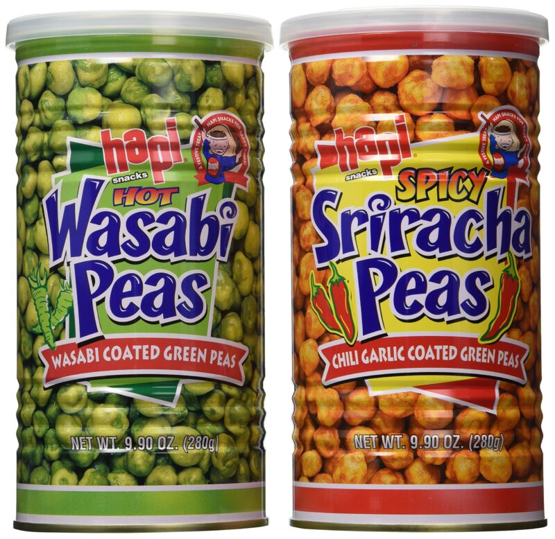 Hapi Hot Wasabi Peas + Spicy Sriracha Peas Combo Pack - Swiftsly