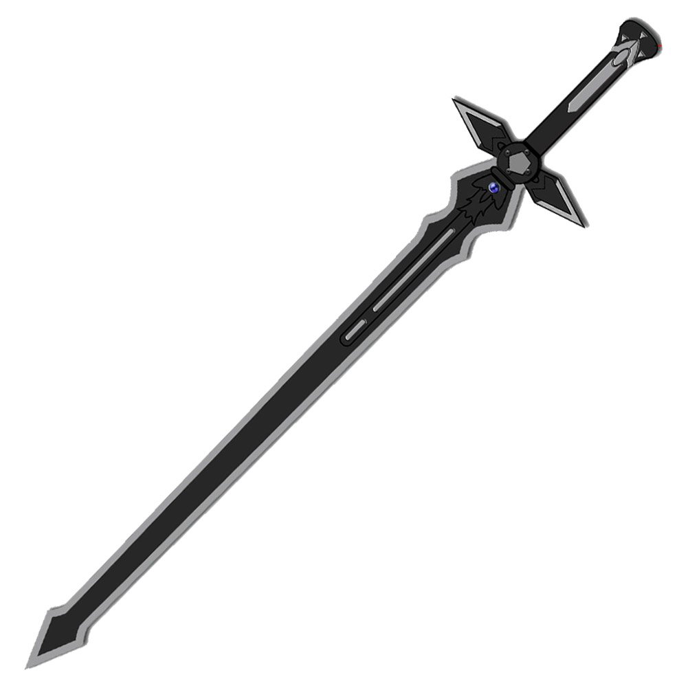 Armory Replicas™ - Titan Attack Kirito's Dark Repulser Elucidator Sword ...