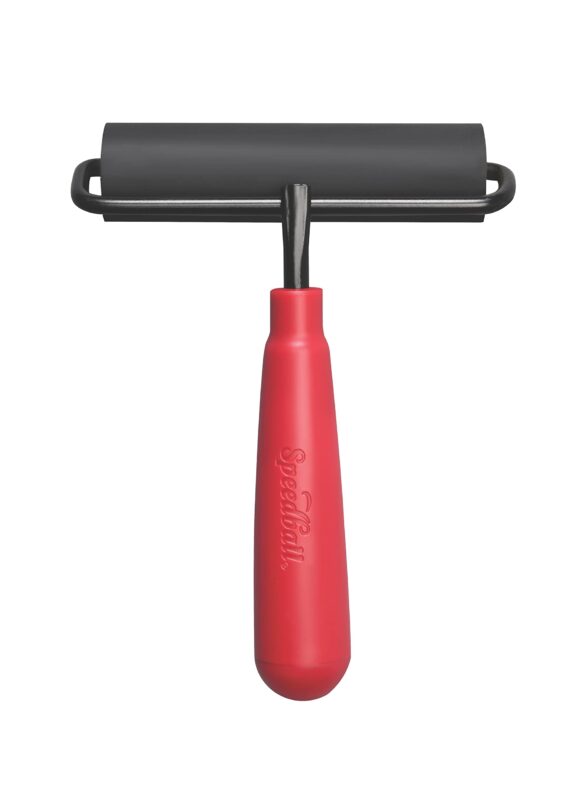 Speedball 4121 Deluxe Hard Rubber Brayer - 80 Durometer Roller With ...
