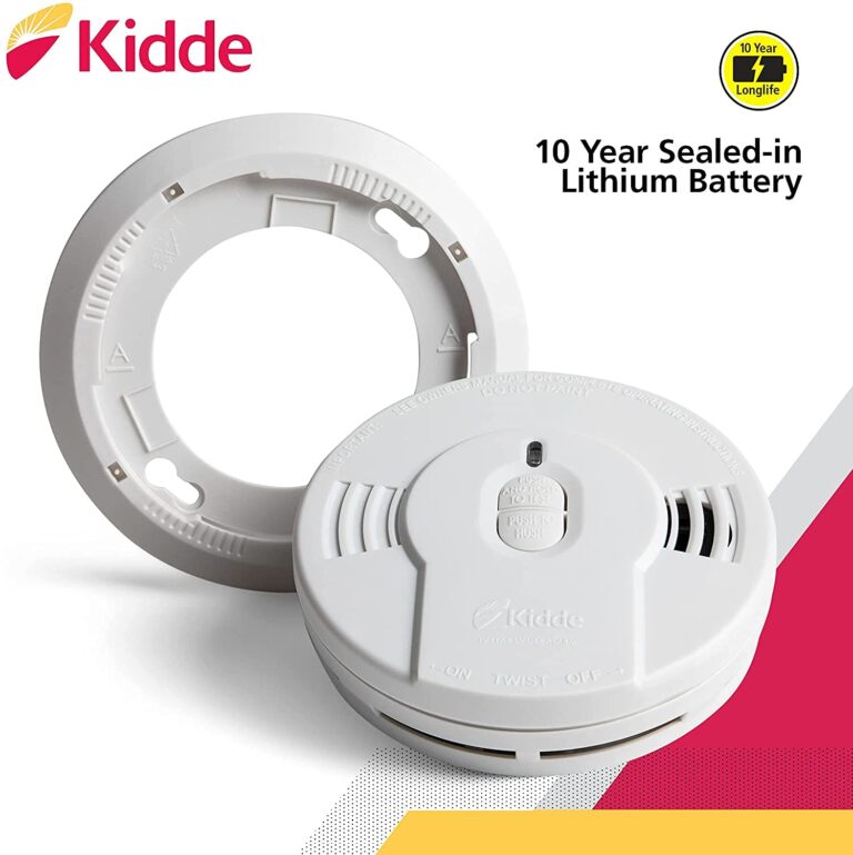 Kidde Smoke Detector, 10-Year Battery, LED Indicators, Replacement ...