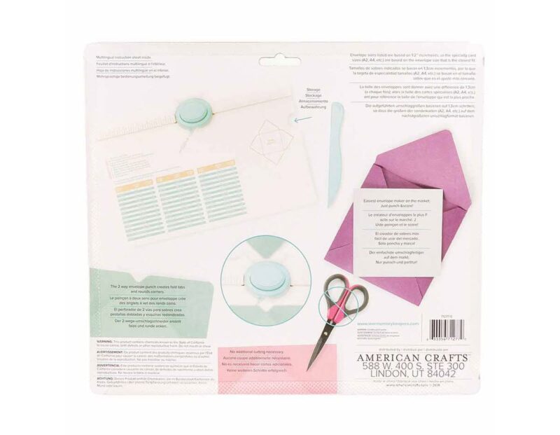 We R Memory Keepers Envelope Punch Board- Make Your Own Envelopes 13,3 ...