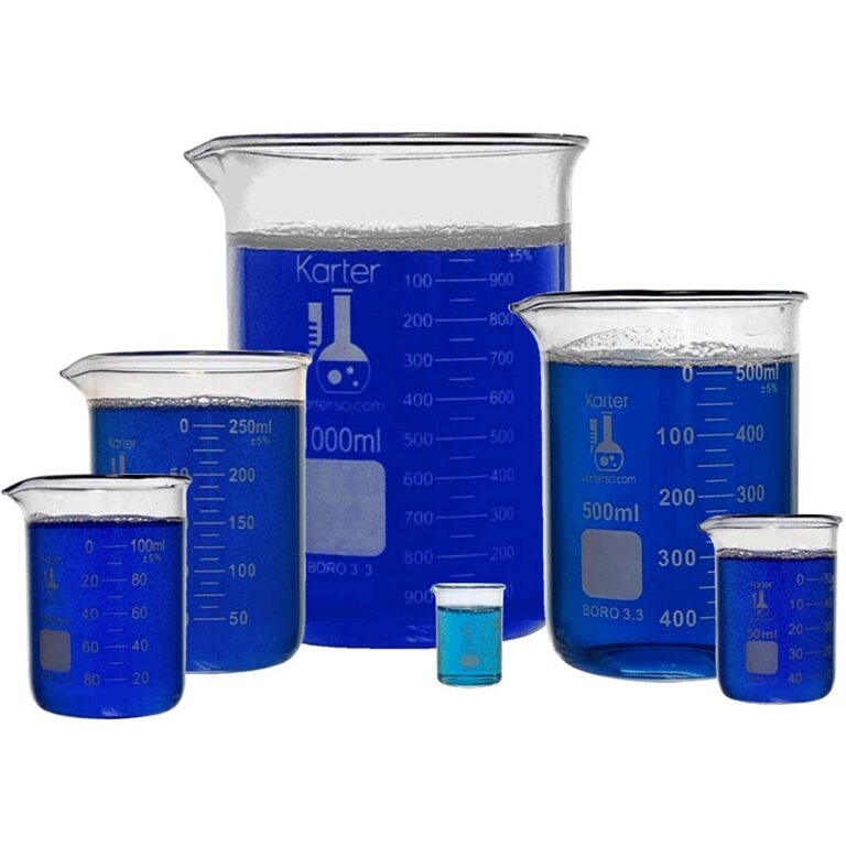Karter Scientific, 3.3 Boro, Griffin Low Form, Glass Beaker Set - 6 ...