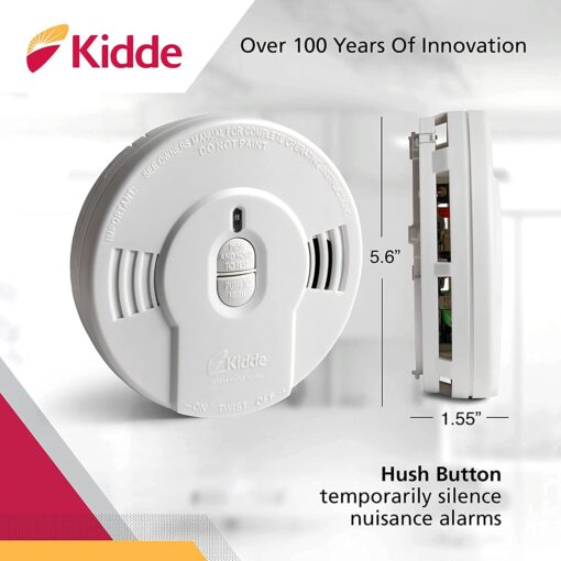 Kidde Smoke Detector, 10-Year Battery, LED Indicators, Replacement ...