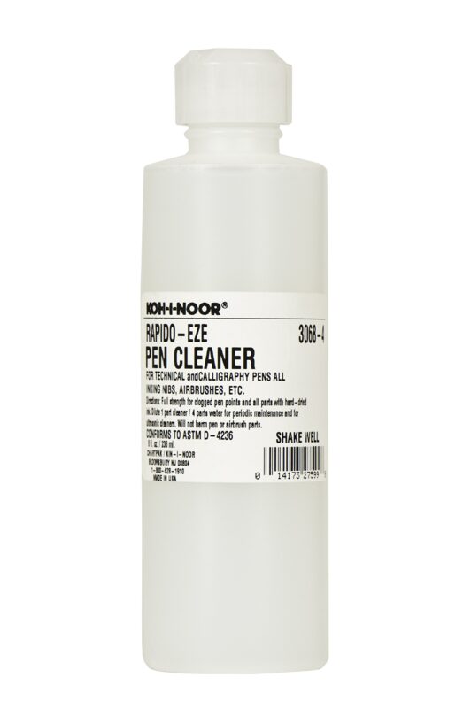 Koh-I-Noor Rapido-Eze Cleaning Solution, 8 Oz. Bottle, 1 Each Pen ...