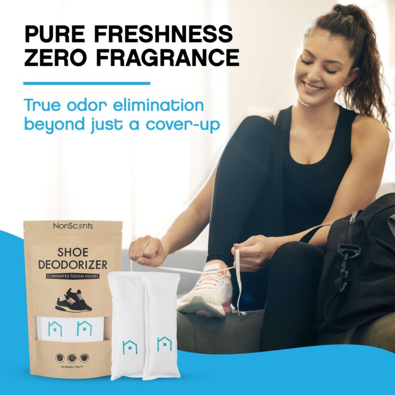 NonScents Shoe Deodorizer 1-Pack (2 Count) - Odor Eliminator, Air ...