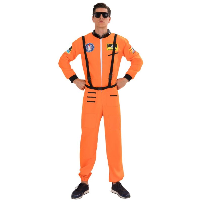 EraSpooky Astronaut Costume Men Halloween Spaceman Suit Adults Pilot ...
