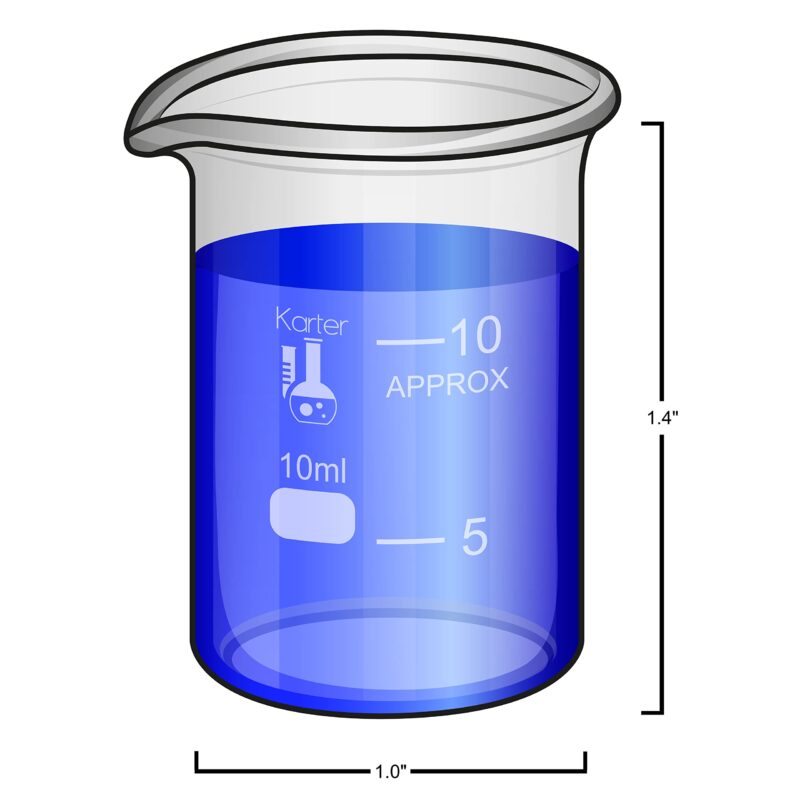 Karter Scientific, 3.3 Boro, Griffin Low Form, Glass Beaker Set - 6 ...