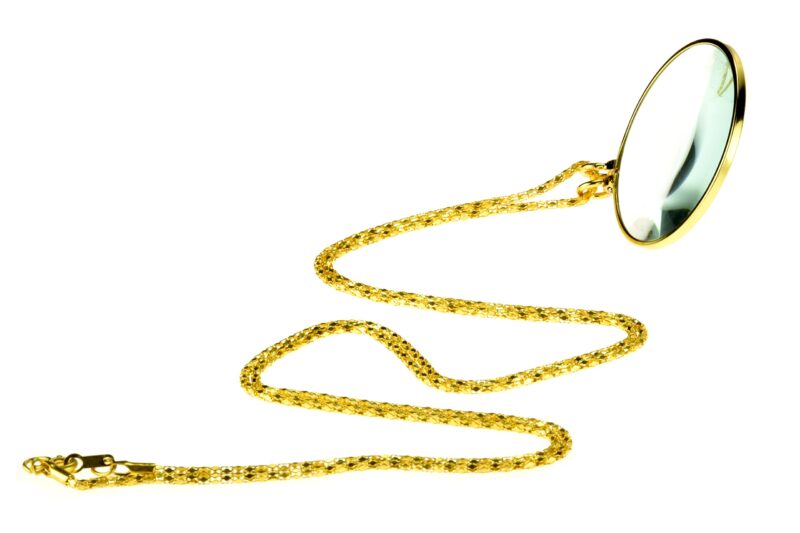 SE 5.5x Magnifier Pendant With 36" Gold Chain Necklace - MG2015G - Swiftsly