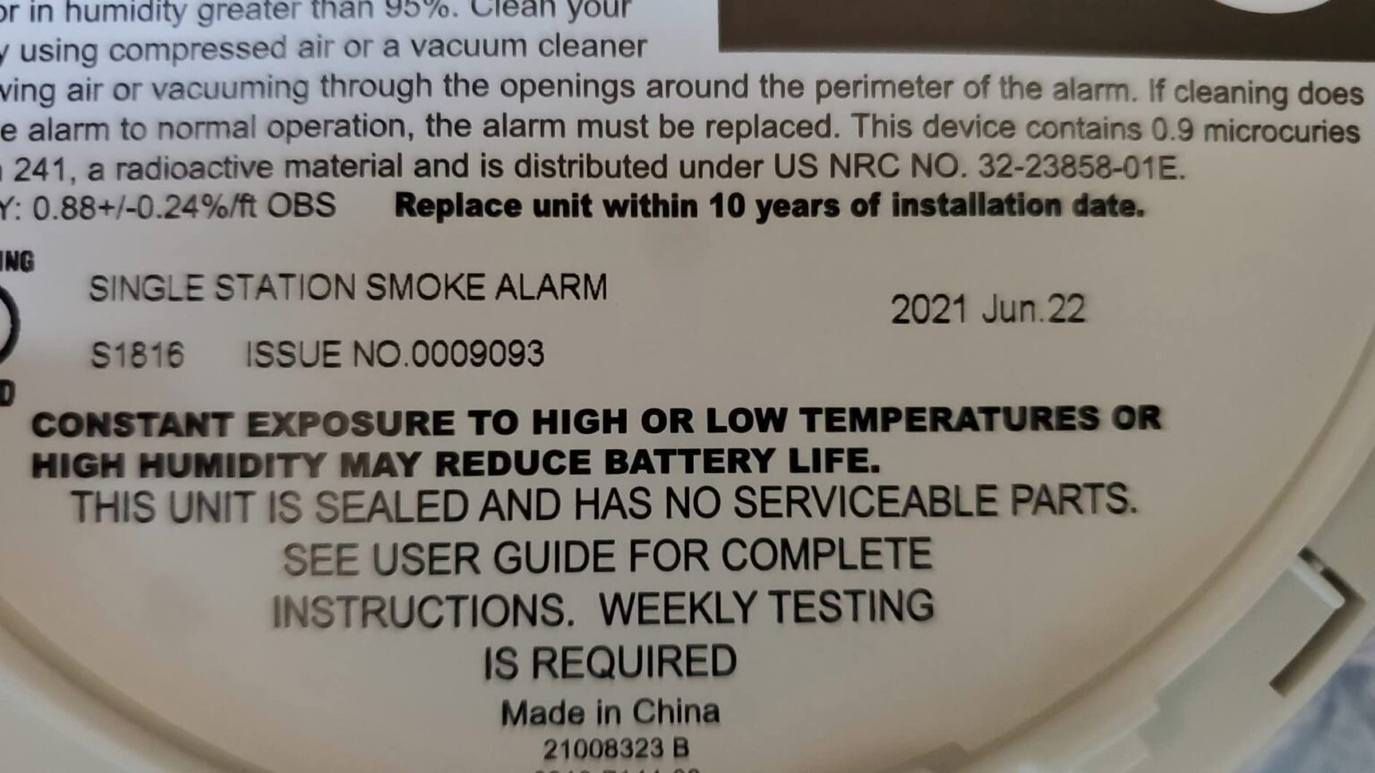 Kidde Smoke Detector, 10-Year Battery, LED Indicators, Replacement ...