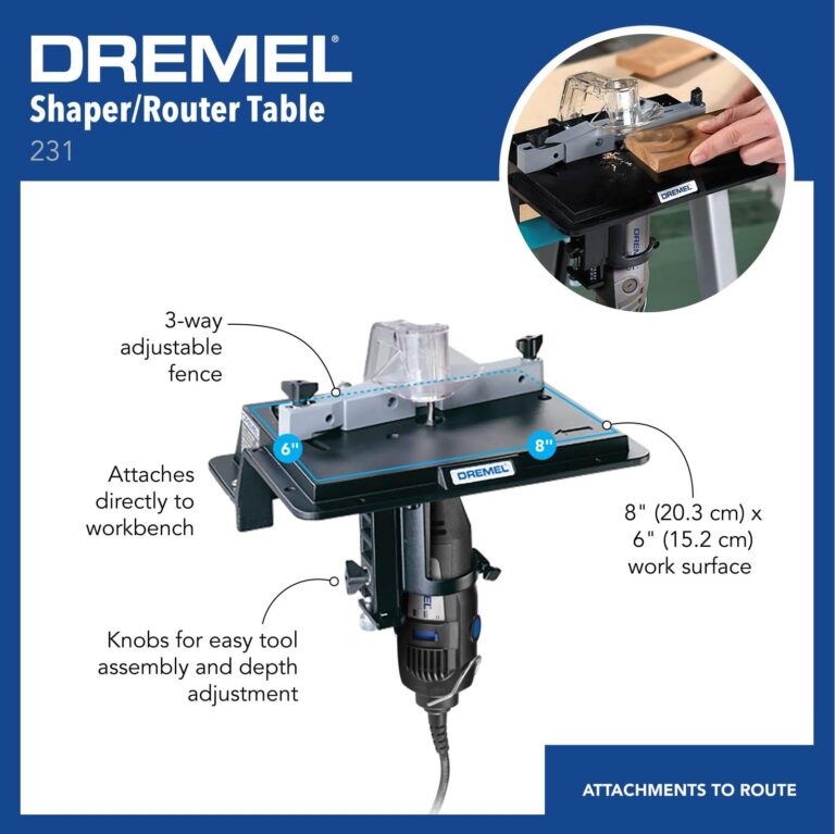 Dremel 231 Portable Rotary Tool Shaper And Router Table- Woodworking ...